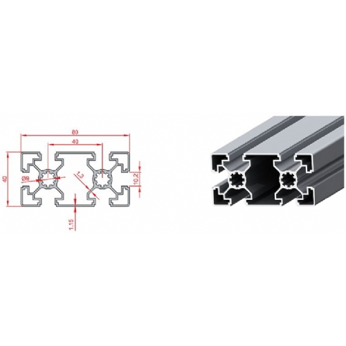 40X80 SÜPER LİGHT SİGMA PROFİL | Trakya Endüstri - Online Trakya